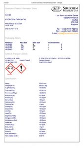 Product information for laboratory chemicals | Surechem Products